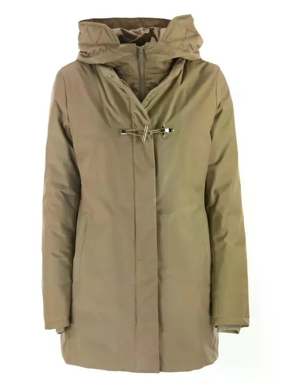 FAY Zip-up Hooded Parka - Neutrals