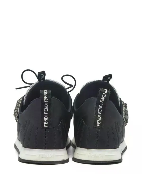 Fendi Crystal-embellished Lace-up Sneakers