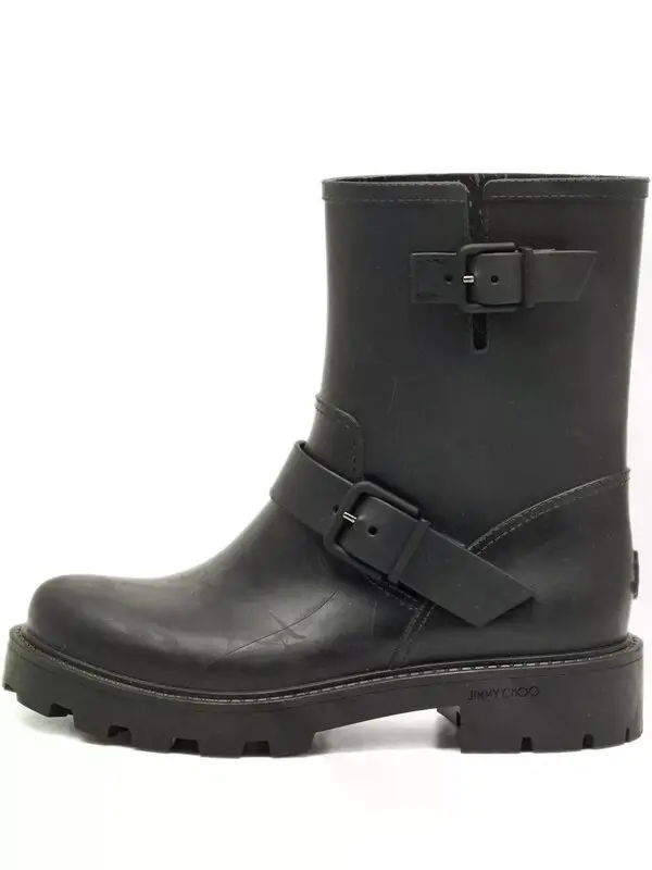 JIMMY CHOO Yael Lugged-sole Ankle Boots - Black