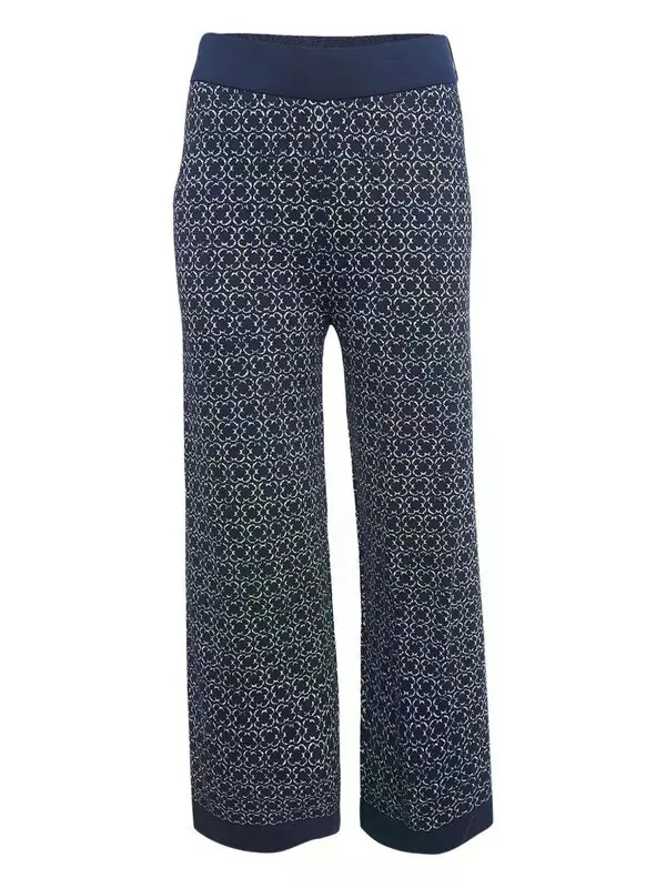 Carolina Herrera Floral Print Wide-leg Trousers