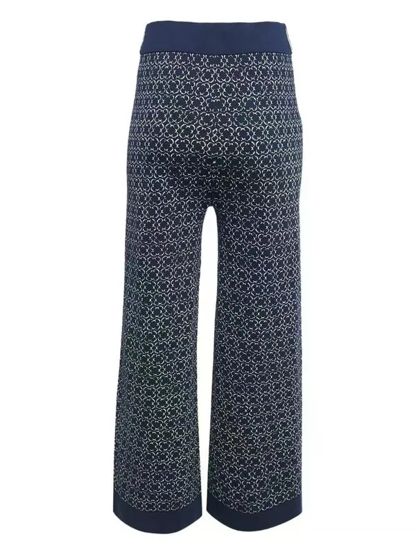 Carolina Herrera Floral Print Wide-leg Trousers