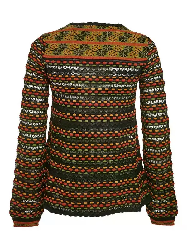 Missoni Open-knit Floral Top - Black