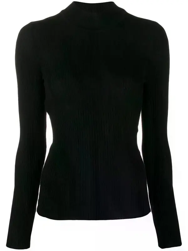 Alberta Ferretti Ribbed Virgin Wool Jumper