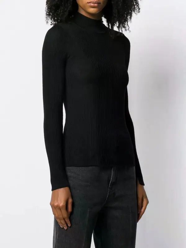 Alberta Ferretti Ribbed Virgin Wool Jumper
