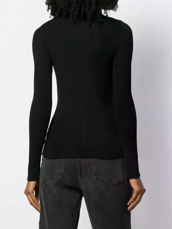 Alberta Ferretti Ribbed Virgin Wool Jumper