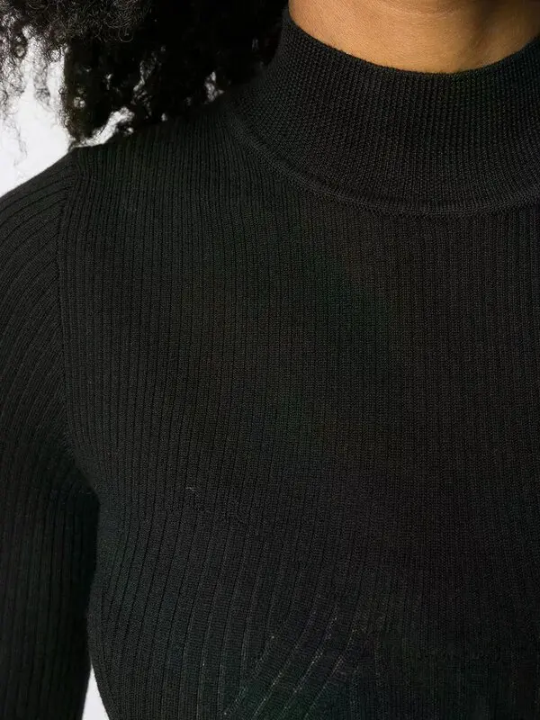 Alberta Ferretti Ribbed Virgin Wool Jumper