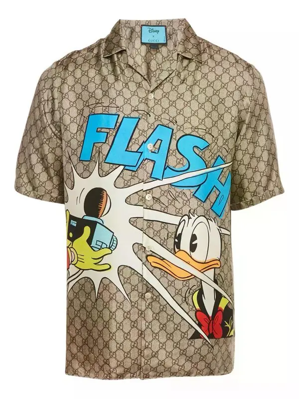 Gucci X Disney Gg-pattern Shirt