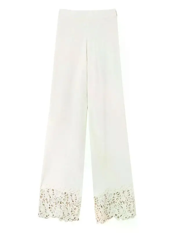 TWINSET Knitted Lace-panel Trousers