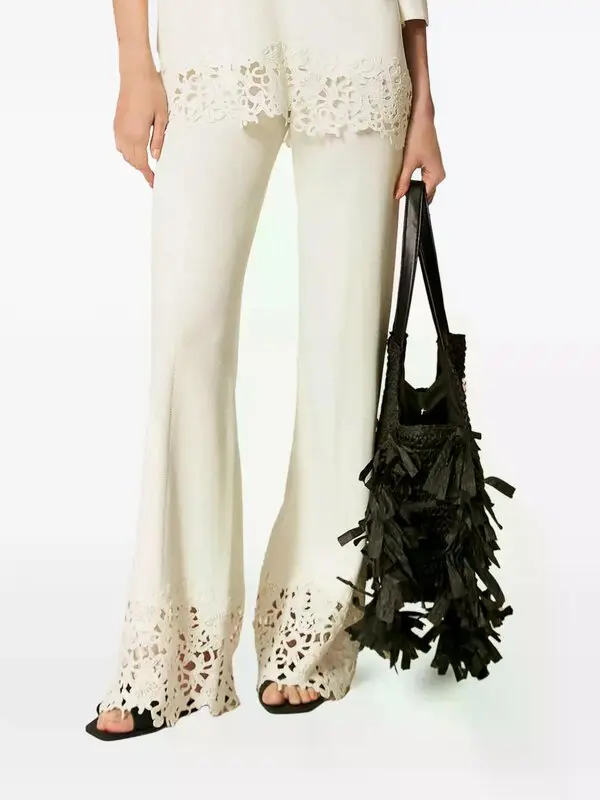 TWINSET Knitted Lace-panel Trousers