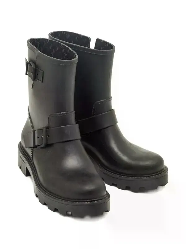 JIMMY CHOO Yael Lugged-sole Ankle Boots - Black