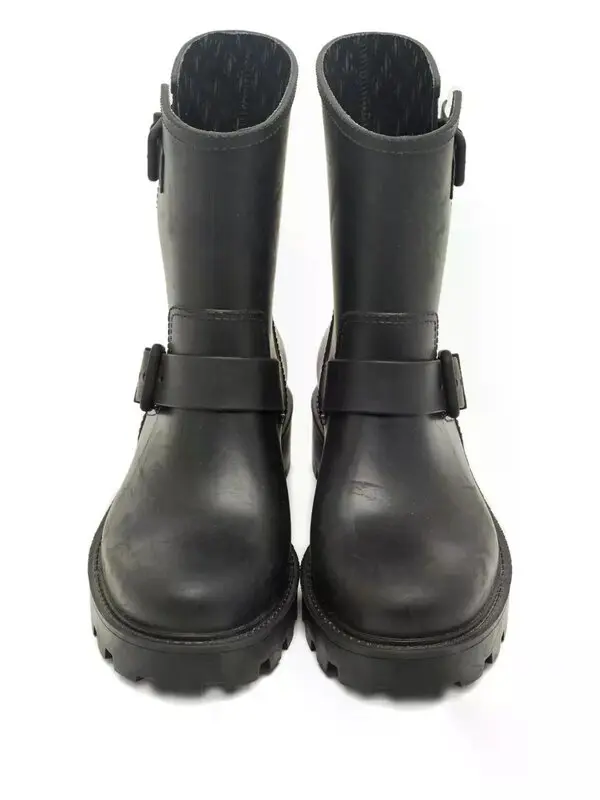 JIMMY CHOO Yael Lugged-sole Ankle Boots - Black