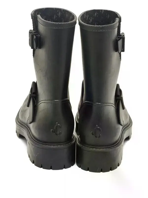 JIMMY CHOO Yael Lugged-sole Ankle Boots - Black