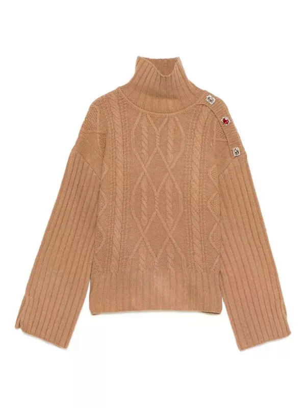 Liu Jo Cable-knit Embellished Sweater