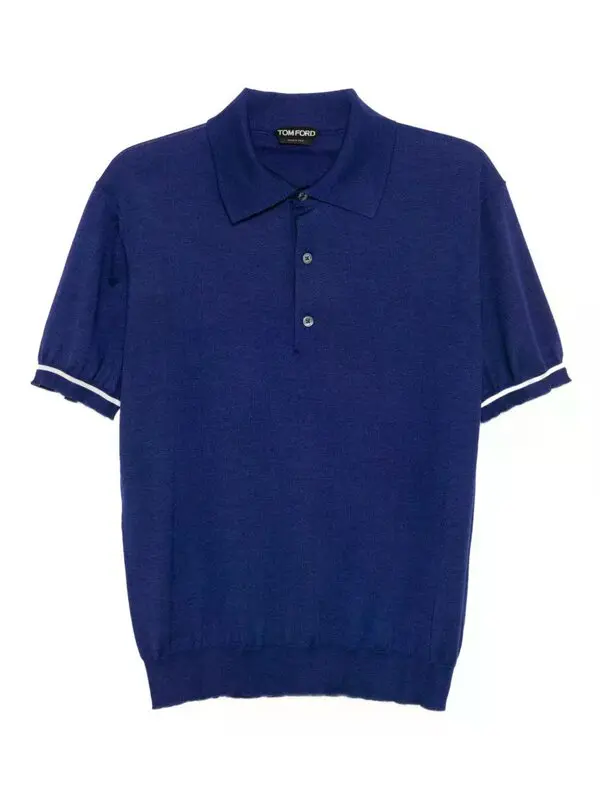 TOM FORD Short-sleeve Polo Shirt - Blue