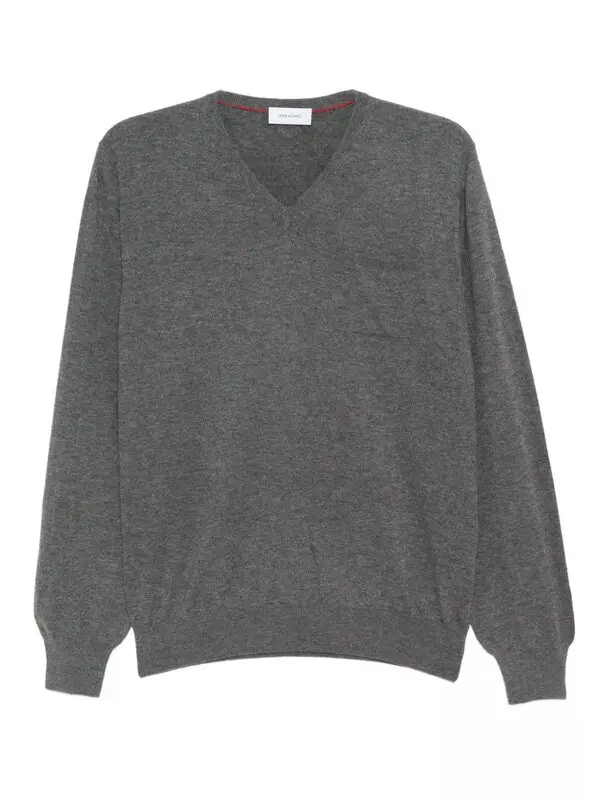FERRAGAMO Long-sleeve V-neck T-shirt