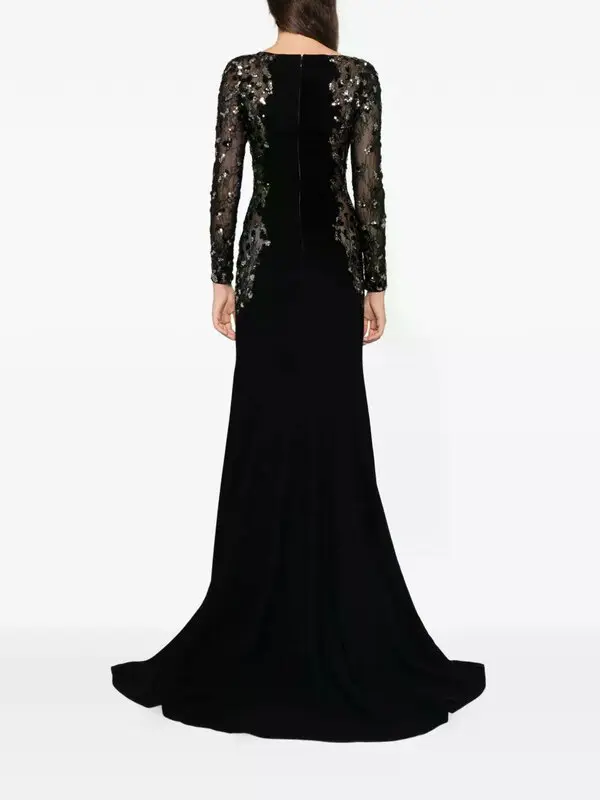 SAIID KOBEISY Embellished Slit Long Dress