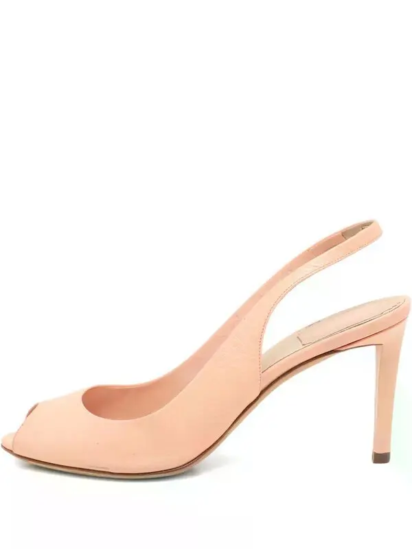 Dior Leather Peep-toe Slingback Pumps