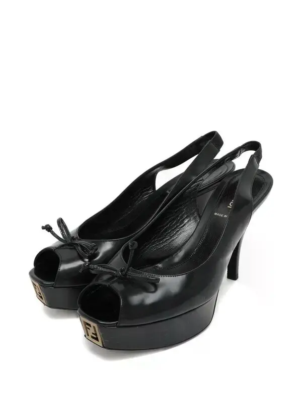 Fendi Leather Platform Stiletto Pumps