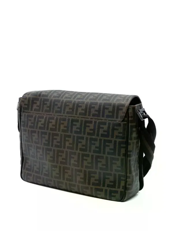Fendi 2010-2025 Zucca Spalmati Flap Crossbody Bag