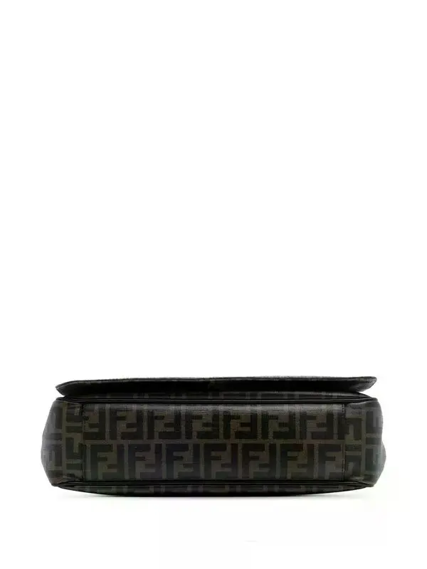 Fendi 2010-2025 Zucca Spalmati Flap Crossbody Bag