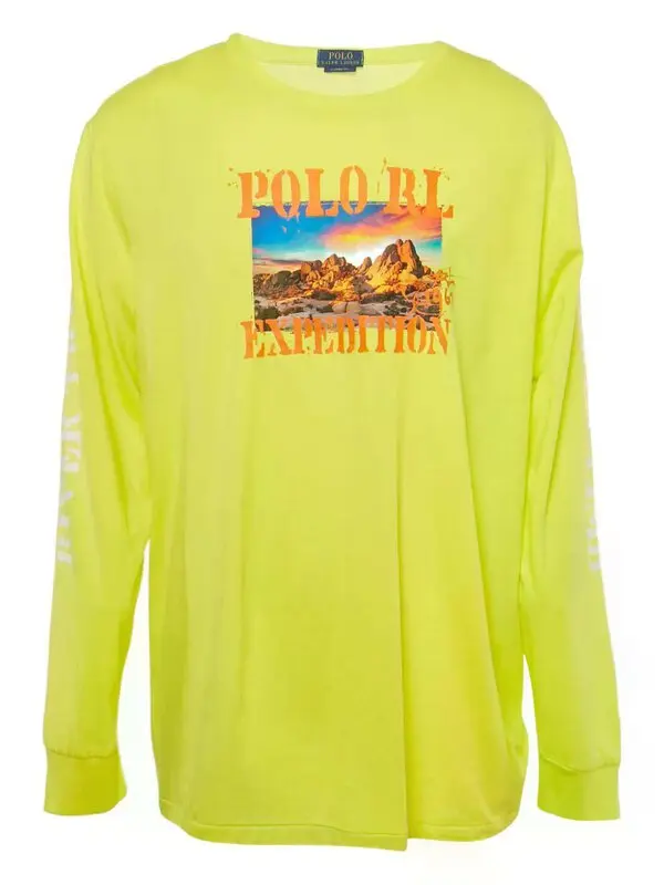 Polo Ralph Lauren Graphic-print Long-sleeve T-shirt - Yellow
