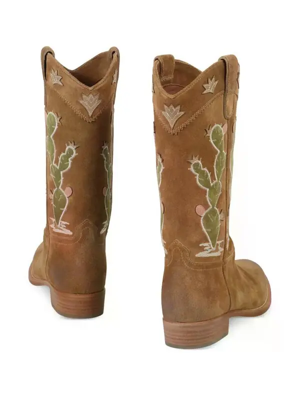 Sartore Cactus-embroidered Boots