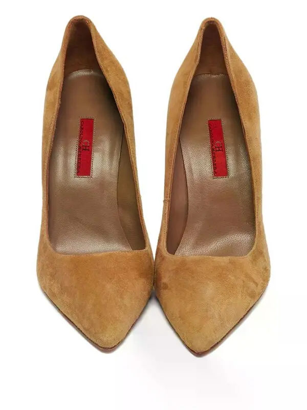 Carolina Herrera Suede Pointed-toe Pumps