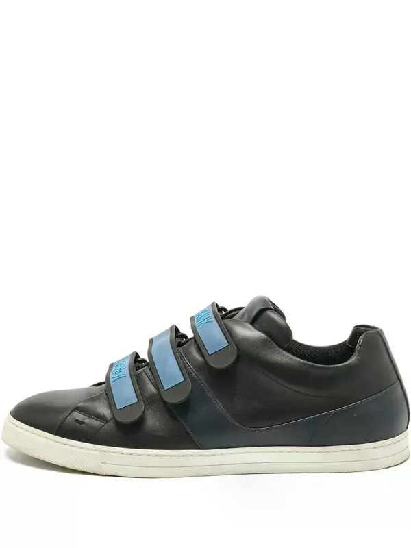 Fendi Leather Strap Sneakers