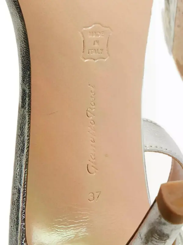 GIANVITO ROSSI Portofino Ankle-strap Sandals - Silver