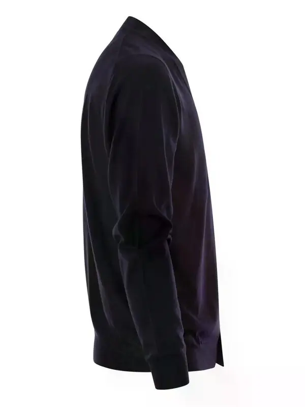 Fedeli V-neck Buttoned Cardigan - Blue