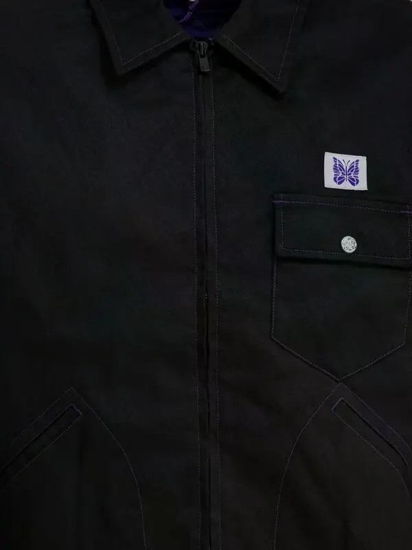 Needles Pe/c Twill Logo Chest-pocket Jacket
