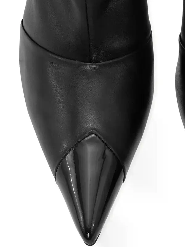 ROTATE BY BIRGER CHRISTENSEN Pointed-toe Leather Ankle Boots