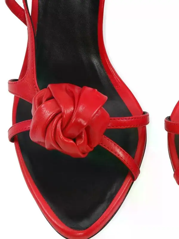 ROTATE BY BIRGER CHRISTENSEN Knot Strap Leather Sandals - Red