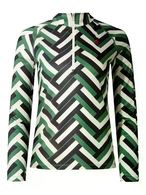 Perfect Moment Waffle-print Zip Top