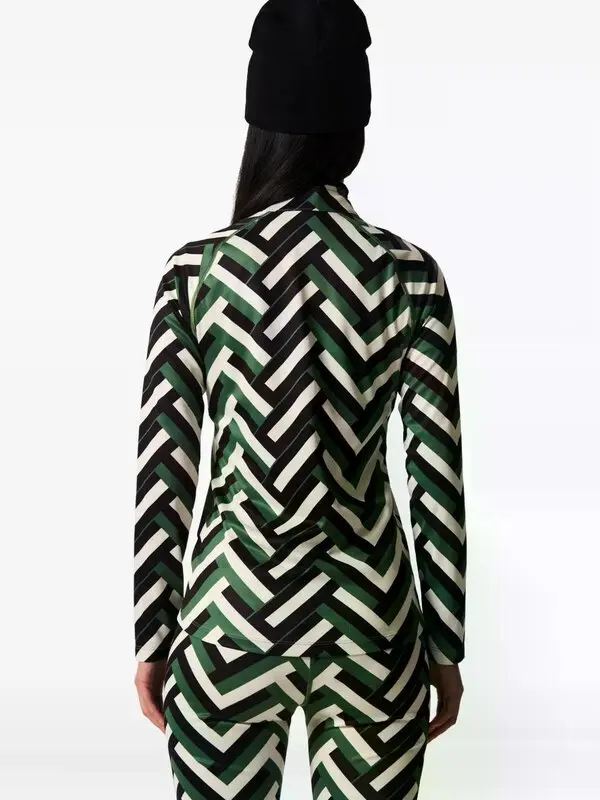 Perfect Moment Waffle-print Zip Top