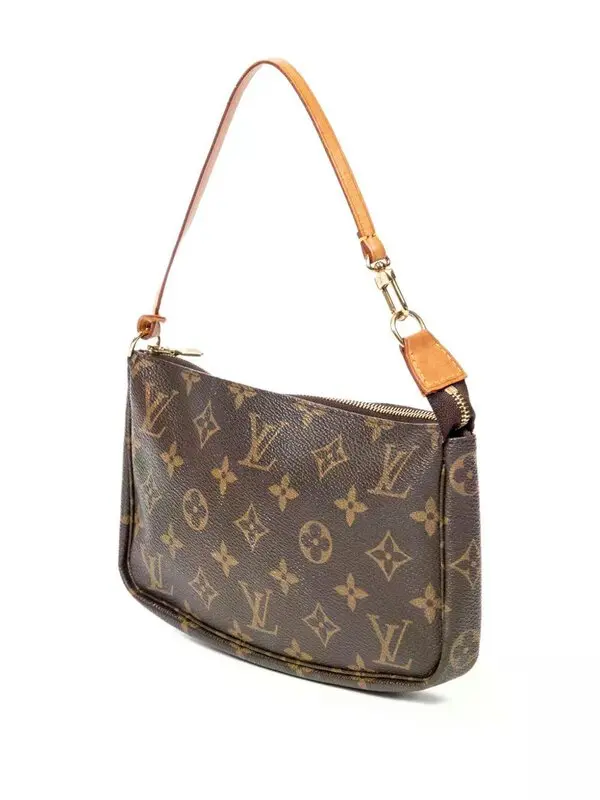 LOUIS VUITTON 1990s Monogram Shoulder Bag - Brown