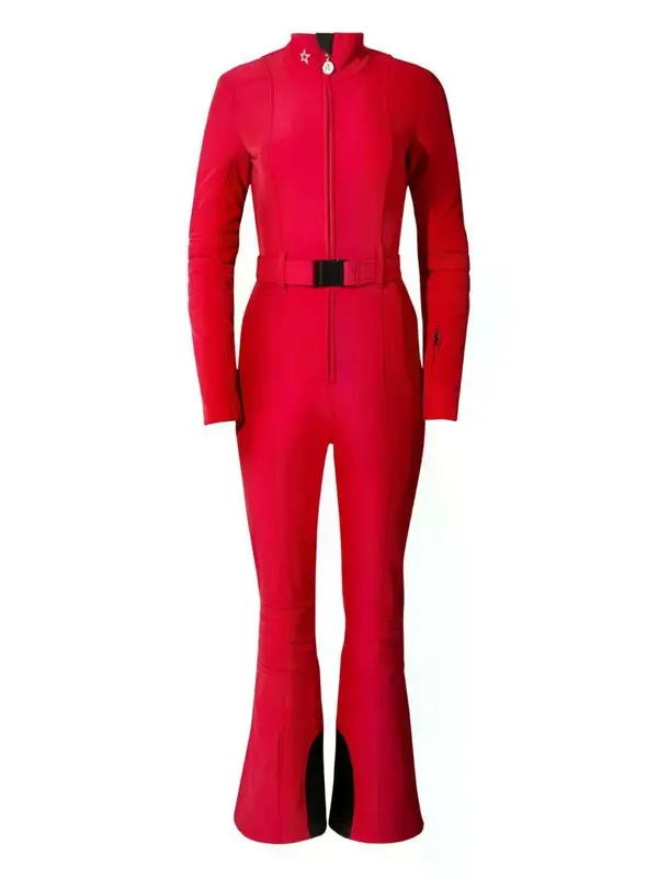 Perfect Moment Belted Star-detail Ski Suit - Red