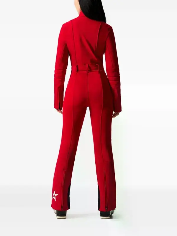 Perfect Moment Belted Star-detail Ski Suit - Red