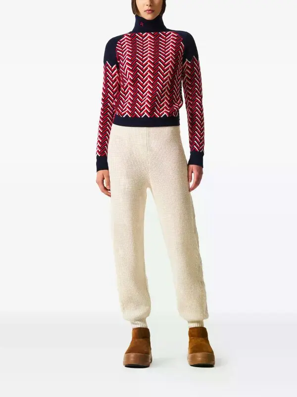 Perfect Moment Chevron-pattern Sweatshirt