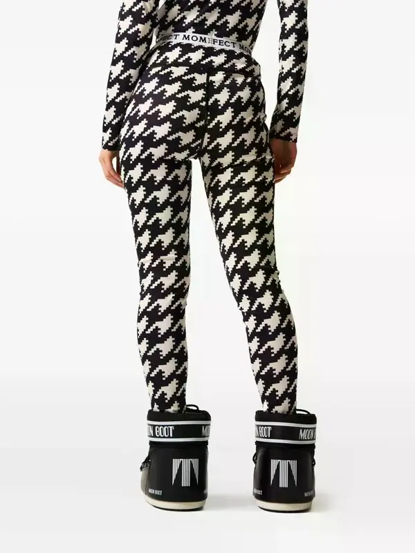 Perfect Moment Houndstooth Base Layer Leggings - Black