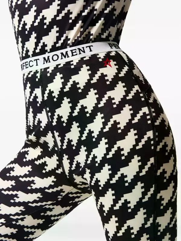 Perfect Moment Houndstooth Base Layer Leggings - Black