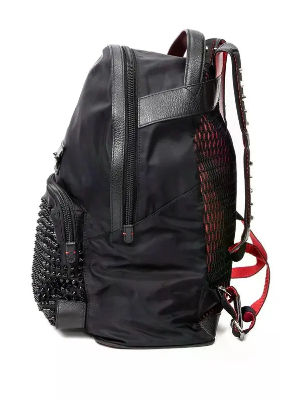 christian louboutin leather studded backpack Calfskin Spiked Small Explorafunk Black 1864245  FASHIONPHILE Adjustable straps Christian Louboutin Funky Black Calf