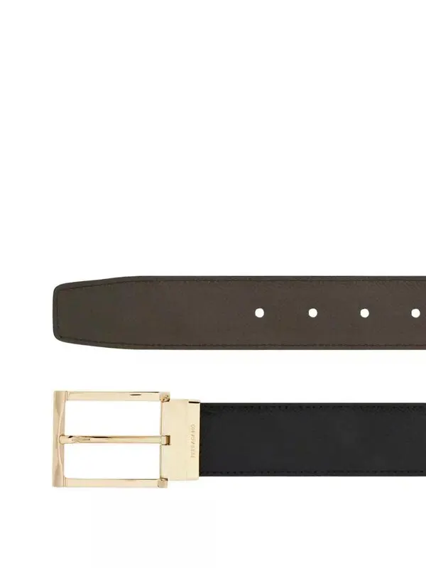 FERRAGAMO Reversible And Adjustable Rectangle-buckle Belt