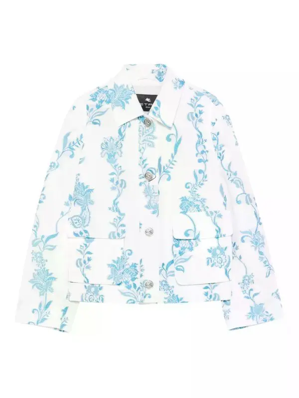 Etro Floral-pattern Pocket Jacket - White