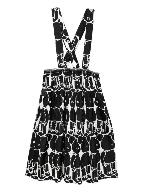 Comme Des Garçons Printed Skirt - Black