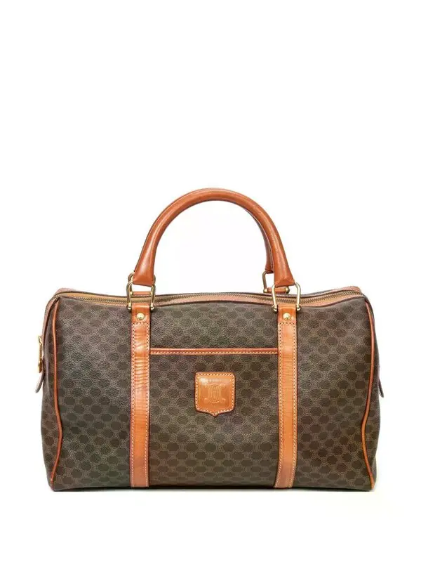 Celine Patterned Boston Tote Bag - Brown