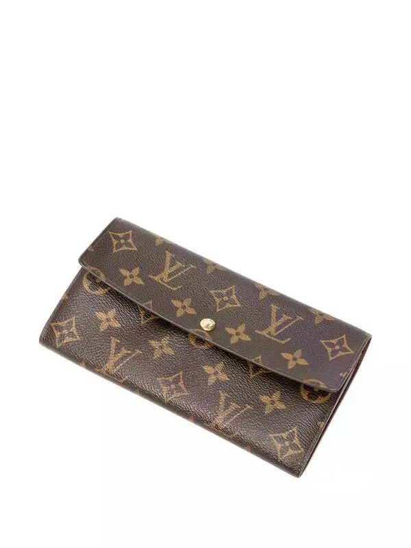 LOUIS VUITTON 2001 Sarah Monogram-zip Wallet - Brown