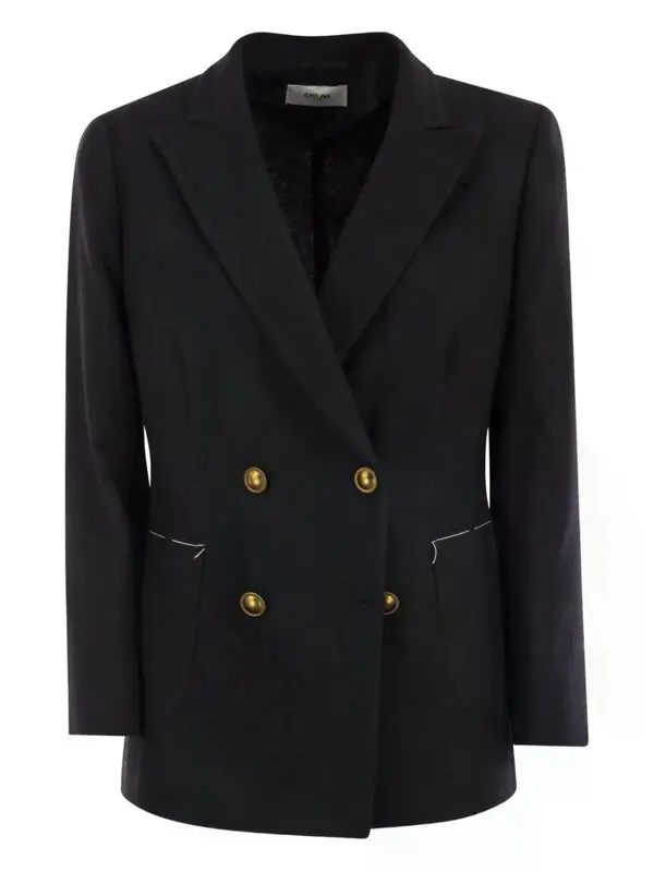 SAULINA Assunta Double-breasted Jacket - Blue