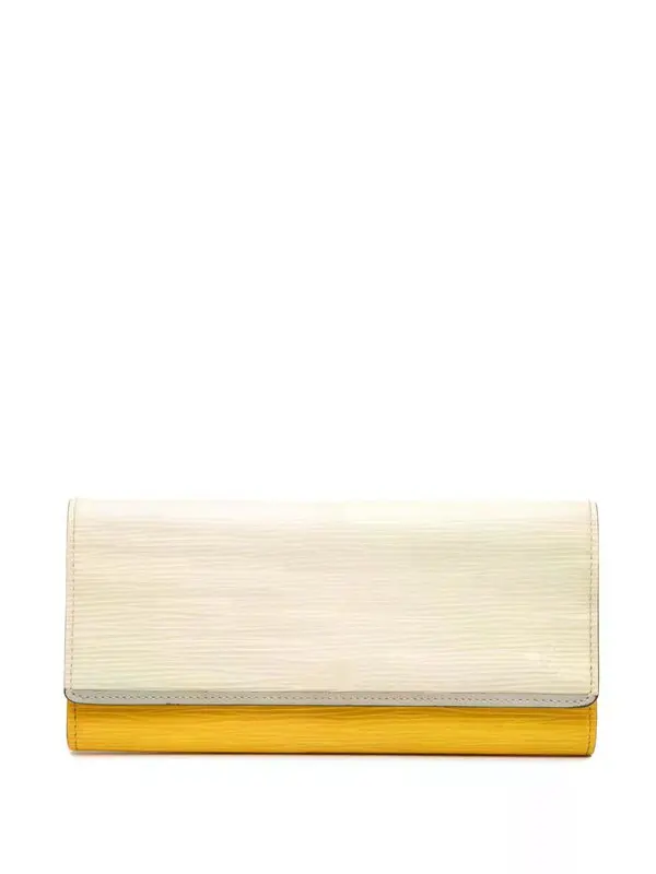 LOUIS VUITTON 2013 Tricolor Epi Flore Wallet Long Wallets - White
