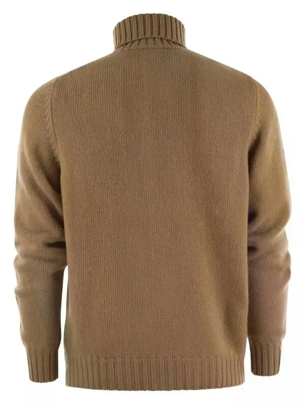Fedeli Ribbed Pocket Turtleneck Sweater